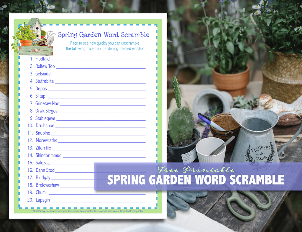 Springtime Word Scramble (Free Printable) - Flanders Family Home Life