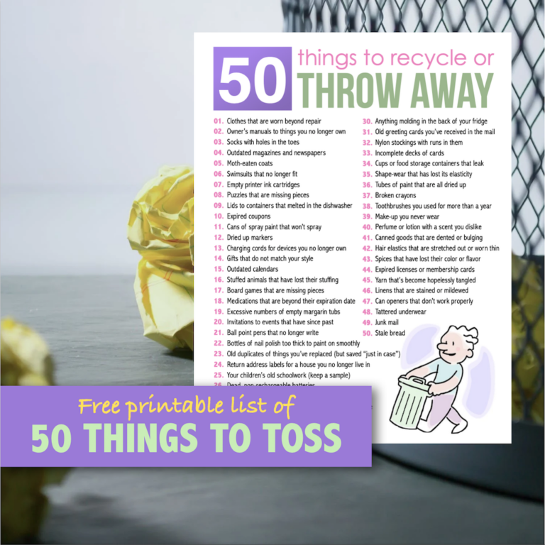 50 Things to Recycle or Throw Away - Flanders Family Home Life