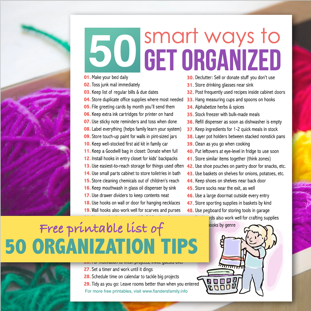 50 Ways to Get Organized - Flanders Family Home Life
