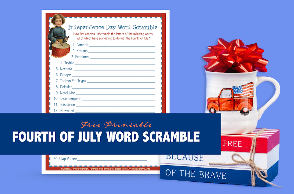 Independence Day Word Scramble - Flanders Family Home Life