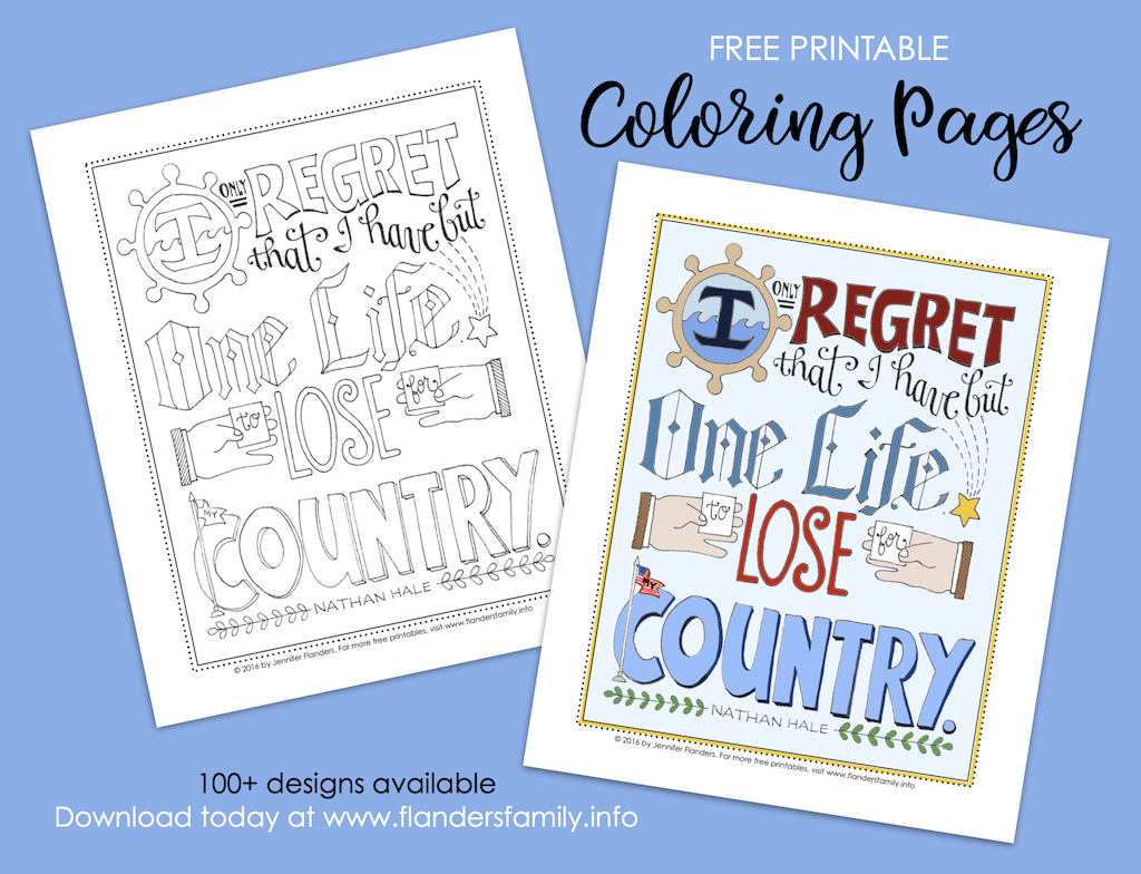 One Life to Lose Coloring Page - Flanders Family Homelife