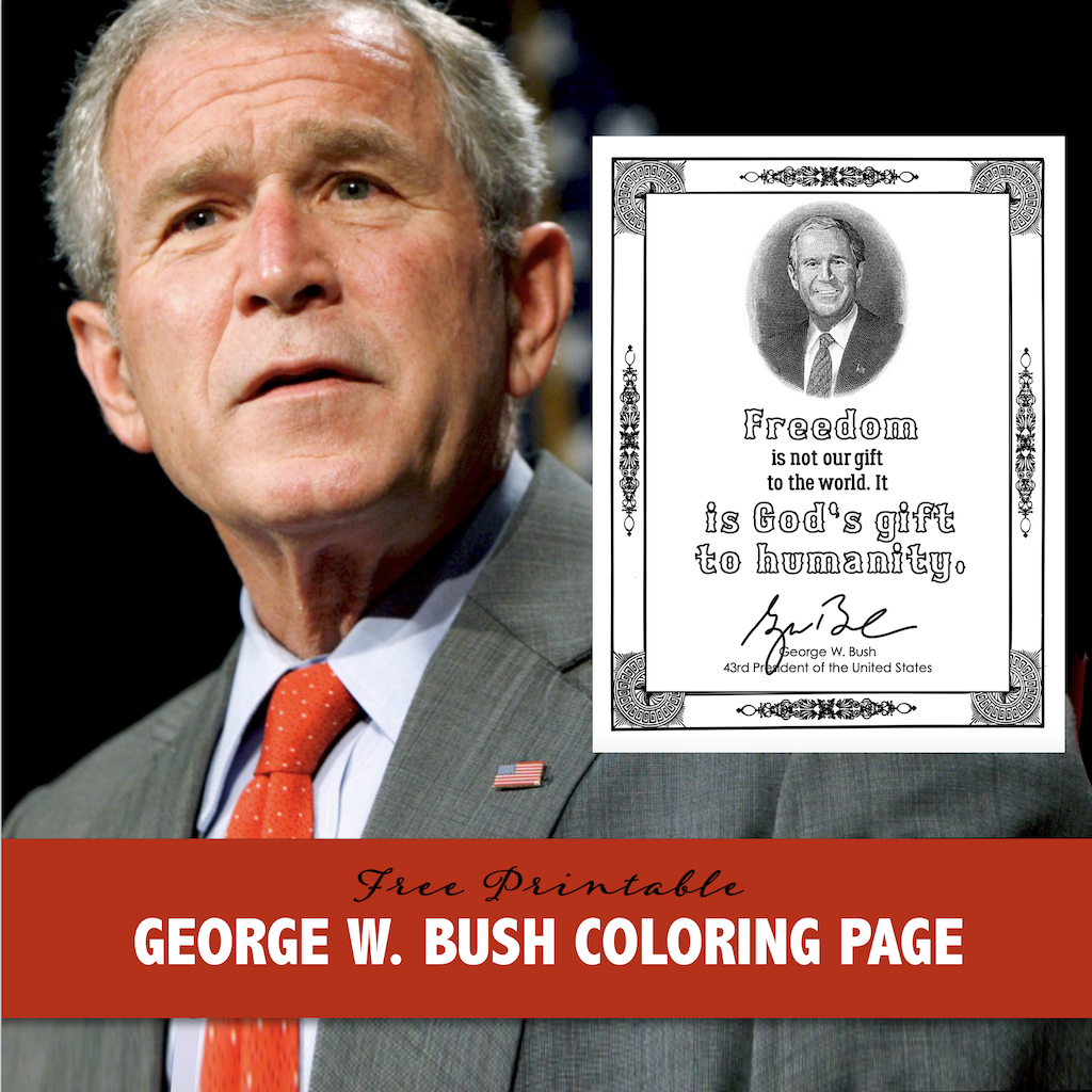 George W. Bush Coloring Page - Flanders Family Home Life
