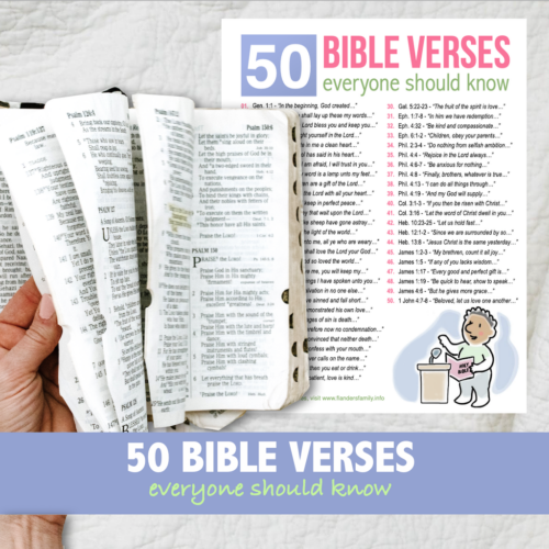 50 Bible Verses To Memorize Flanders Family Home Life