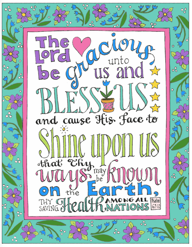 Gracious Blessings Coloring Page - Flanders Family Home Life