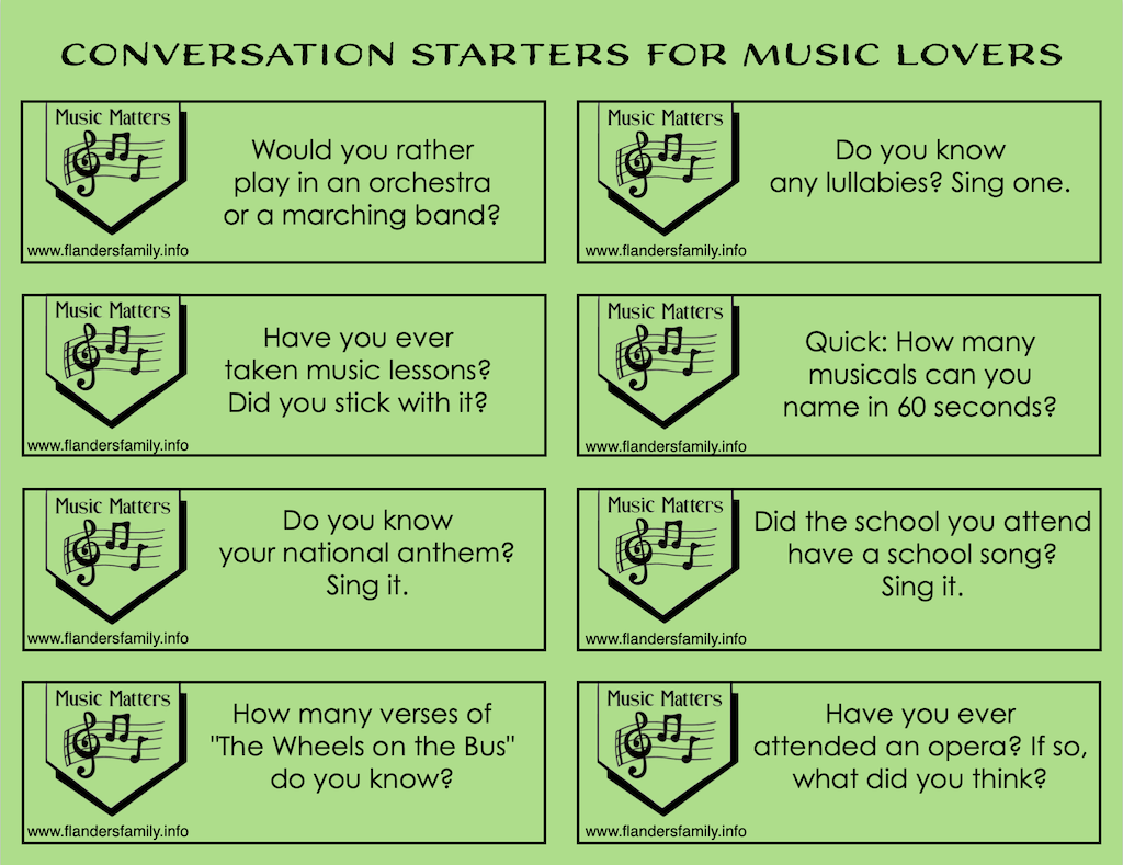 Musical Conversation Starters - Flanders Family Home Life