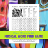 Musical Instrument Word Find Game - Flanders Family Home Life