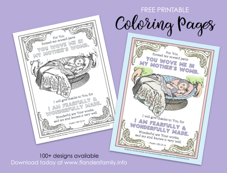 Fearfully Made Coloring Page - Flanders Family Home Life