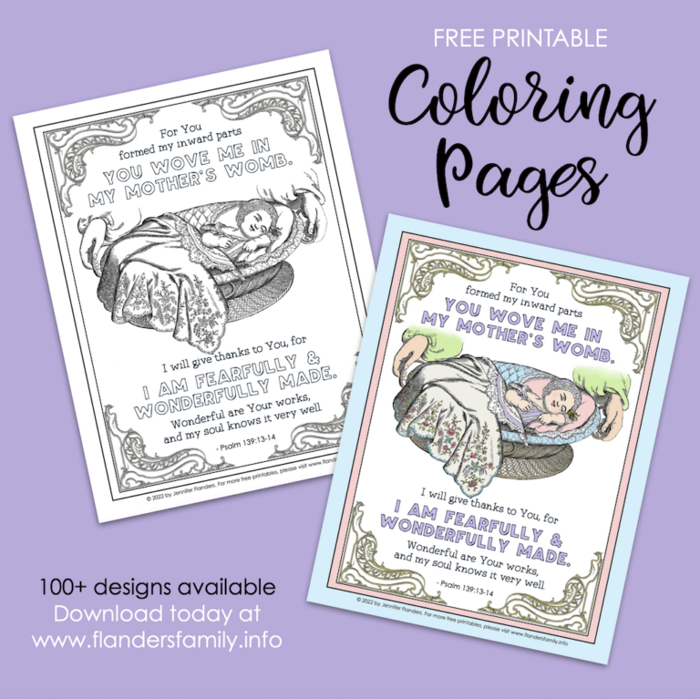 Fearfully Made Coloring Page - Flanders Family Home Life