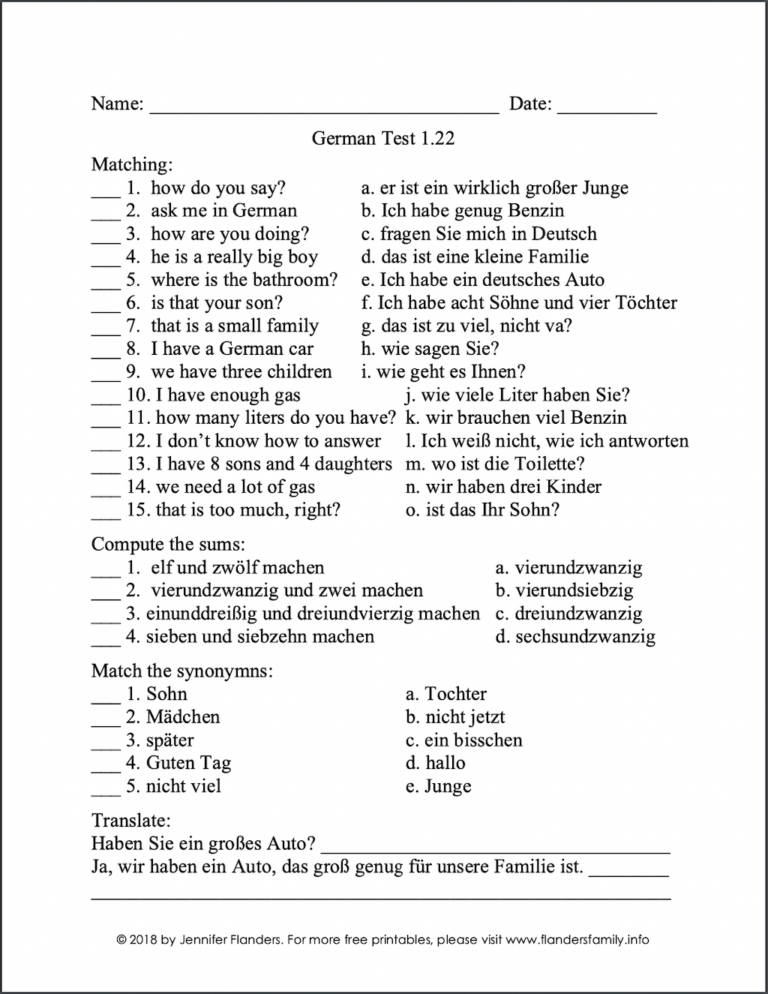 Learn German Quickly - Flanders Family Home Life