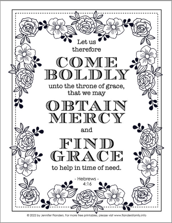 Finding Grace Coloring Page - Flanders Family Home Life