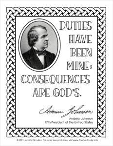 Andrew Johnson Coloring Page - Flanders Family Home Life