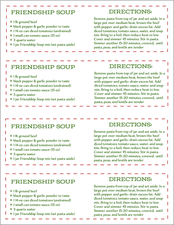 Friendship Soup Mix (with Pretty Printable) - Flanders Family Home Life
