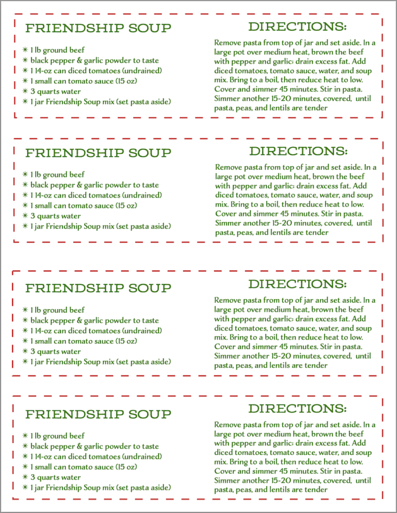 Friendship Soup Mix (with Pretty Printable) - Flanders Family Home Life