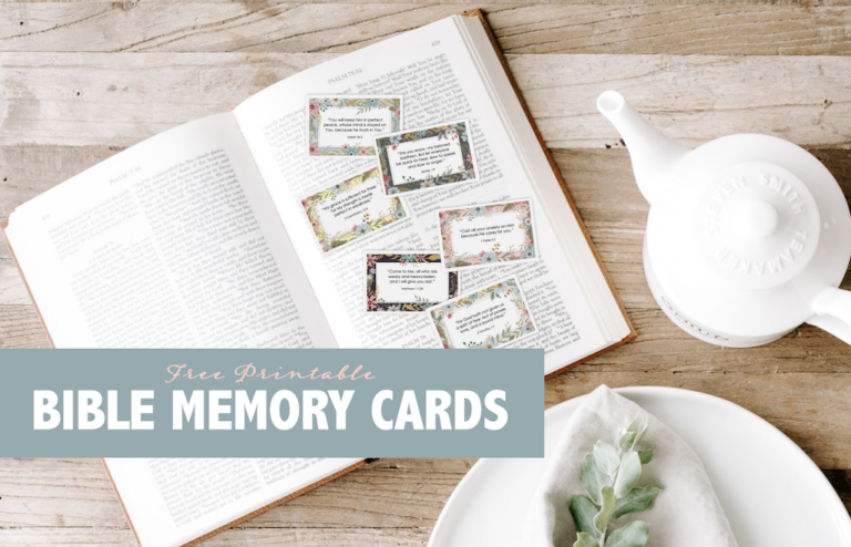 Pretty Printable Bible Memory Cards - Flanders Family Home Life