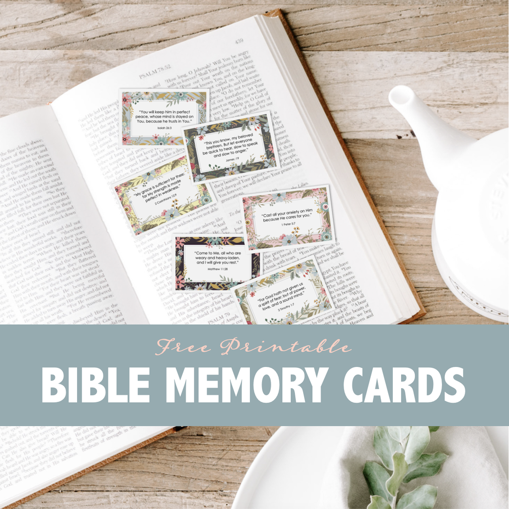 Pretty Printable Bible Memory Cards - Flanders Family Home Life