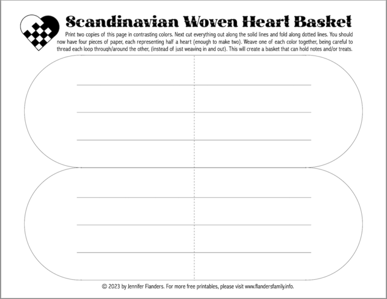 Scandinavian Woven Paper Heart Craft - Flanders Family Home Life