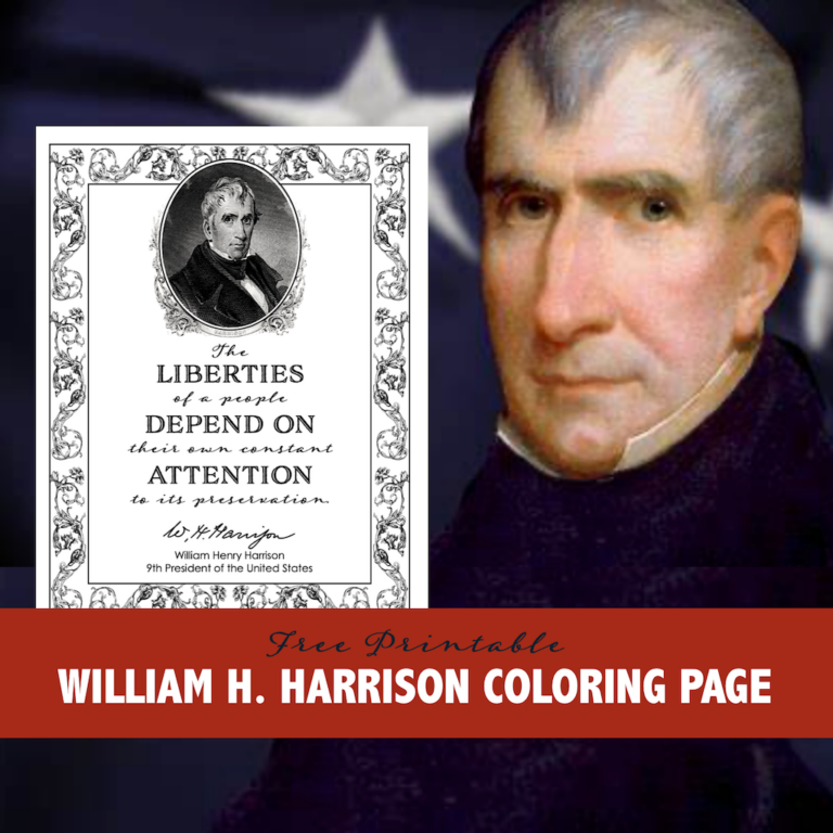 William Henry Harrison Coloring Page - Flanders Family Home Life