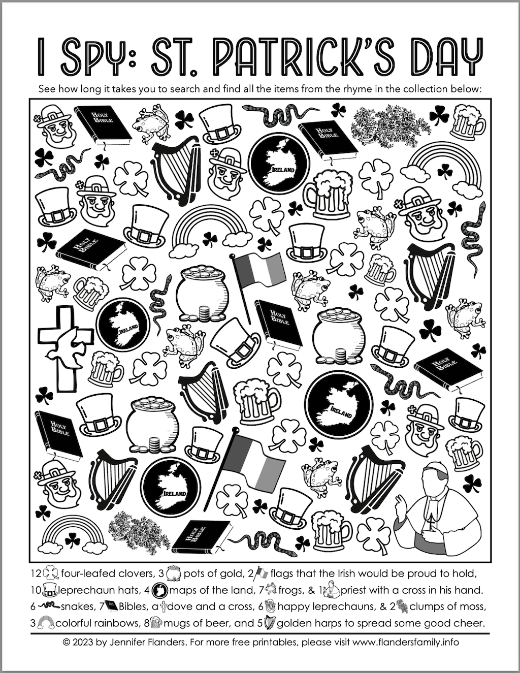 I Spy Game for St. Patrick's Day - Flanders Family Home Life