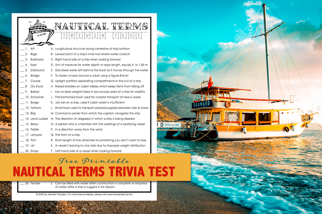 Nautical Terms Trivia Test - Flanders Family Home Life