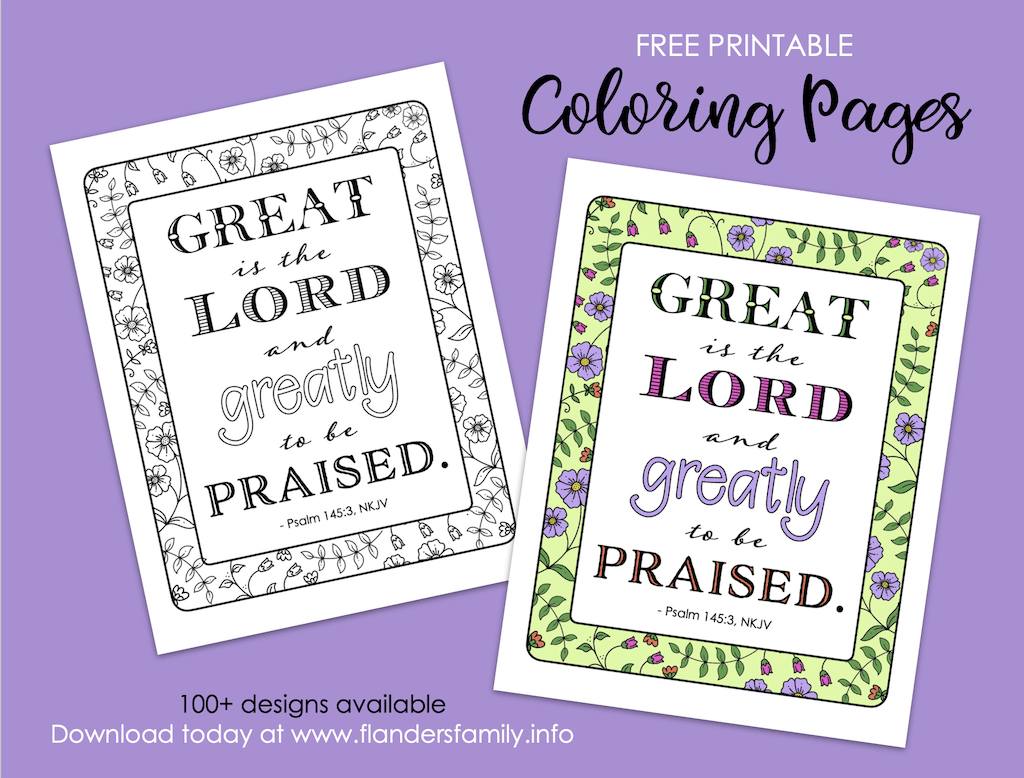 Great is the Lord Coloring Page - Flanders Family Home Life