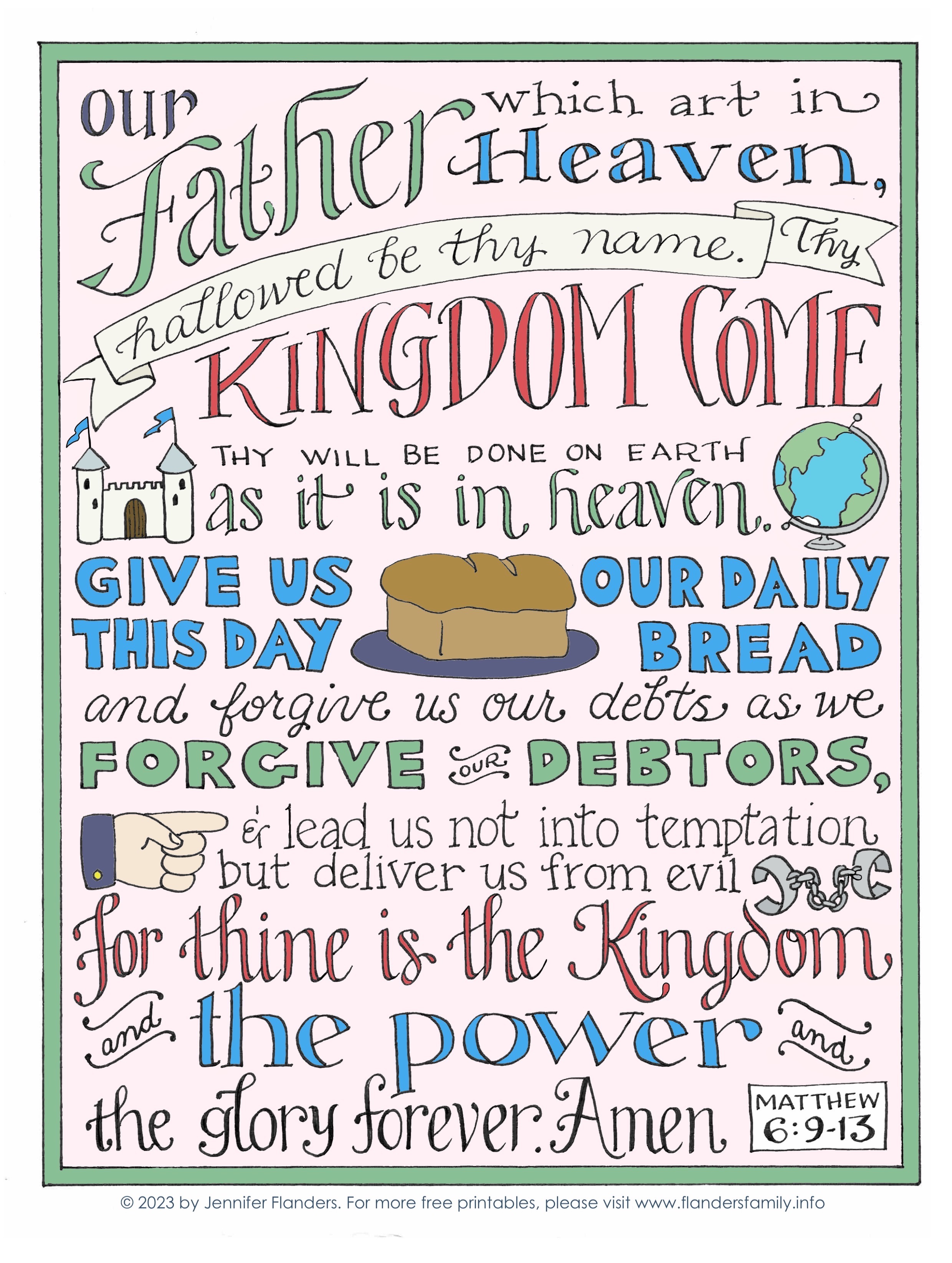 Model Prayer Coloring Page - Flanders Family Home Life