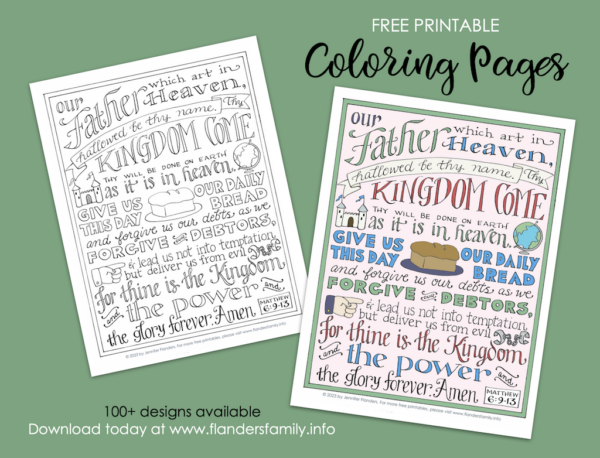 Model Prayer Coloring Page - Flanders Family Home Life