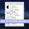 Days of Creation Printables - Flanders Family Home Life