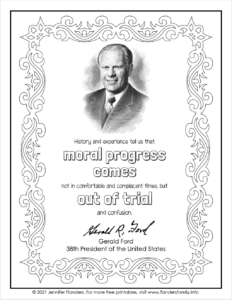 Gerald Ford Coloring Page - Flanders Family Home Life