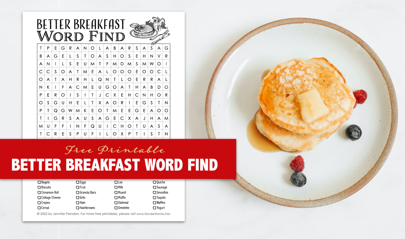 Better Breakfast Word Find - Flanders Family Home Life