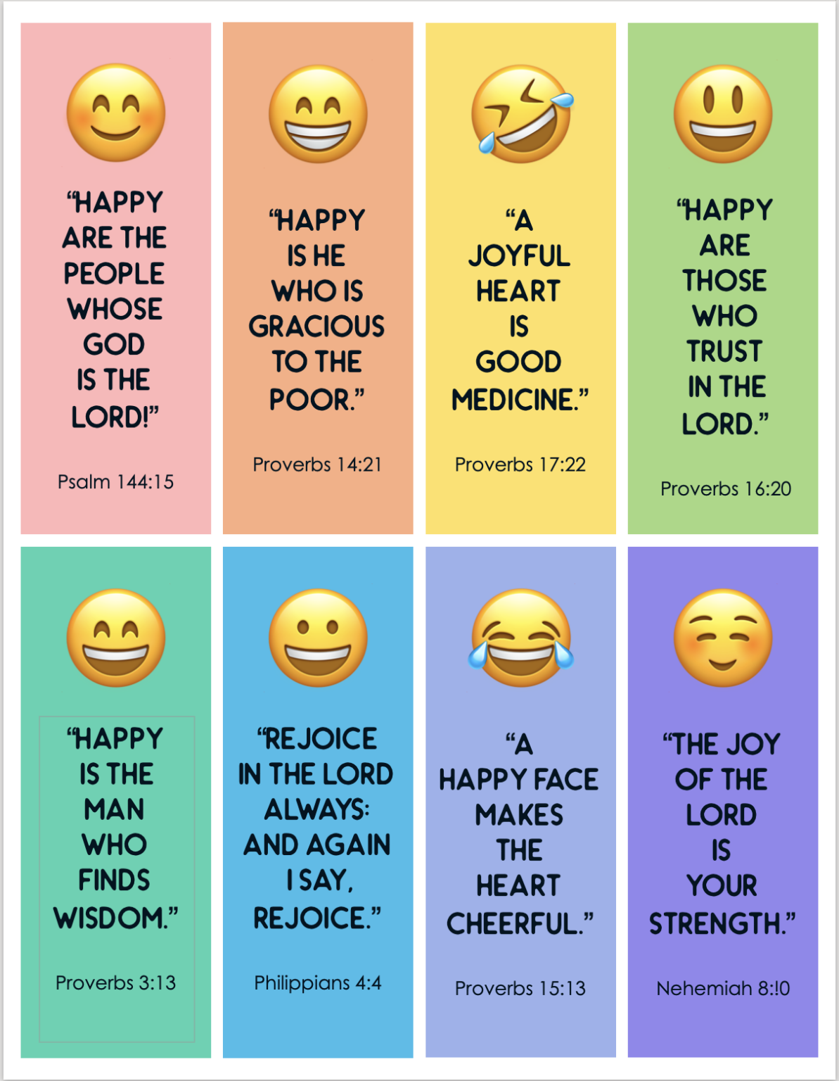 Free Printable Happy Face Bookmarks - Flanders Family Home Life