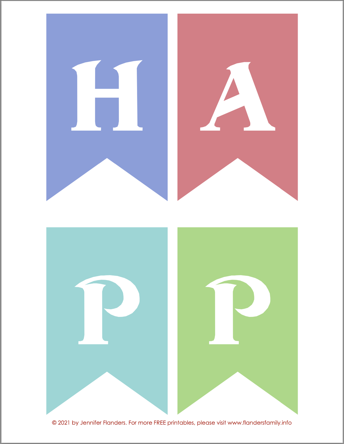 Happy New Year Pennant Banner - Flanders Family Home Life