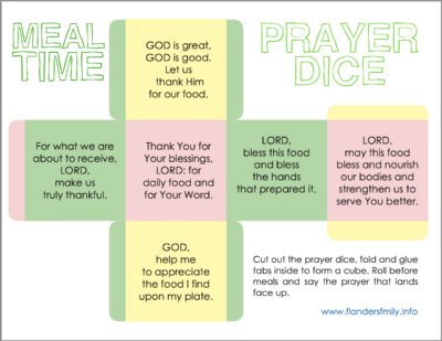 Mealtime and Bedtime Prayers for Children - Flanders Family Home Life