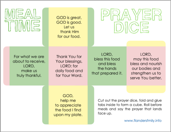 Mealtime and Bedtime Prayers for Children - Flanders Family Home Life