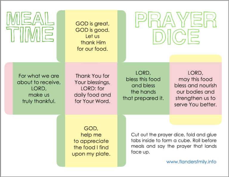Mealtime and Bedtime Prayers for Children - Flanders Family Home Life