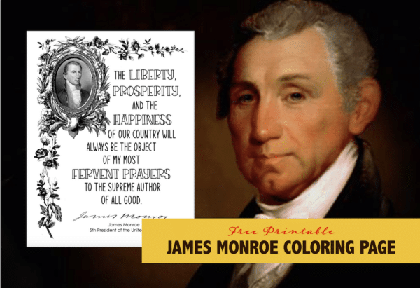 James Monroe Coloring Page - Flanders Family Home Life