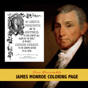 James Monroe Coloring Page - Flanders Family Home Life