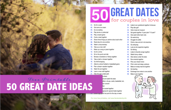 50 Great Date Ideas - Flanders Family Home Life
