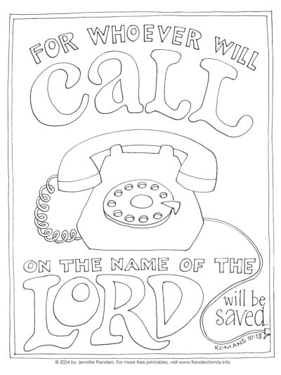 Call on the Lord Coloring Page - Flanders Family Home Life