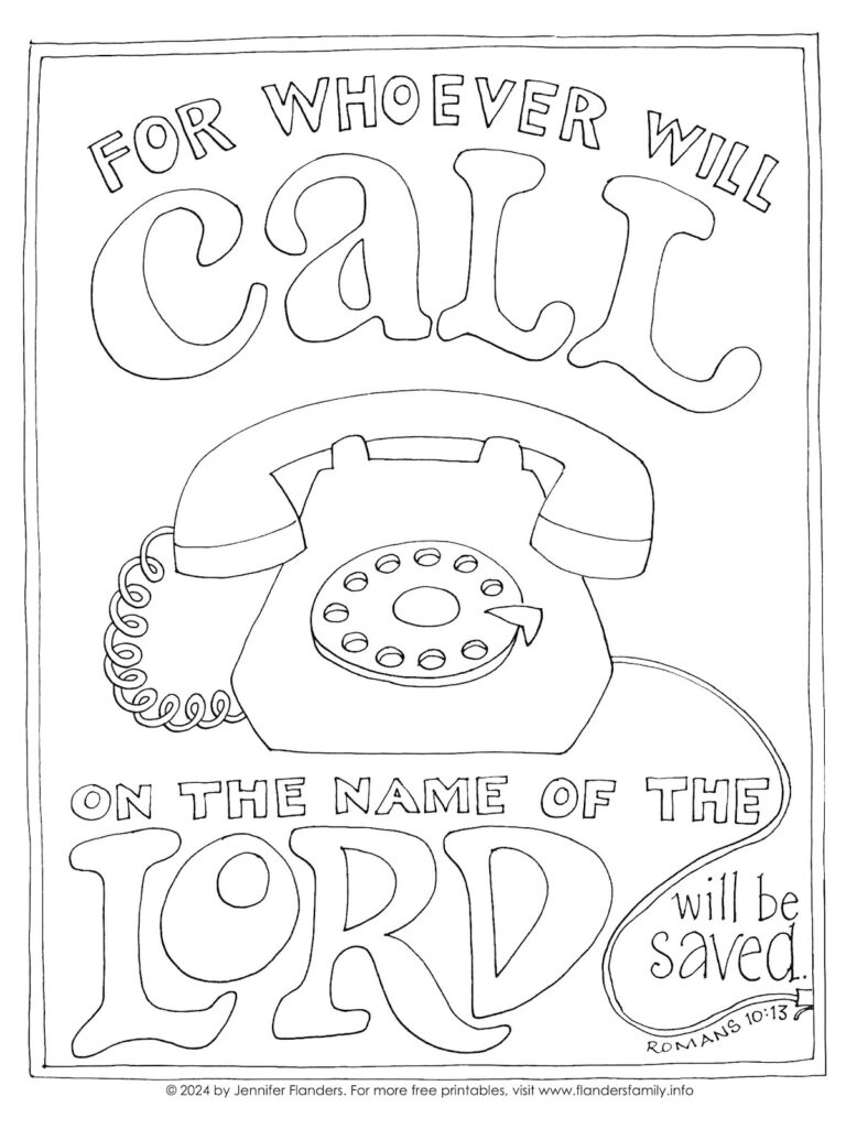 Call on the Lord Coloring Page - Flanders Family Home Life