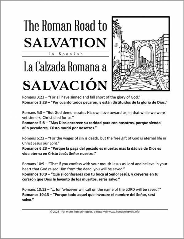 Roman Road to Salvation (Free Printables) - Flanders Family Home Life