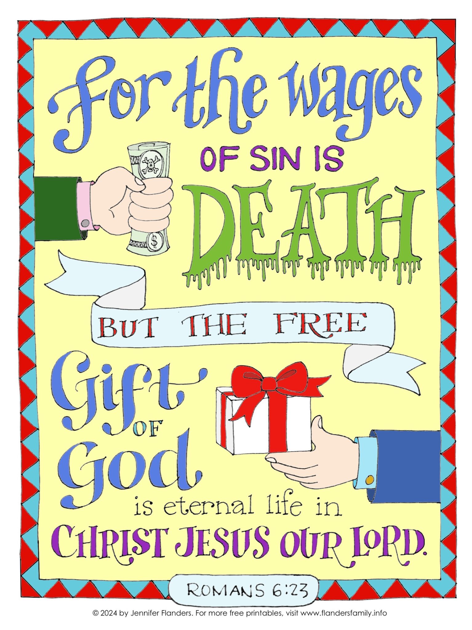 Wages of Sin Coloring Page - Flanders Family Home Life