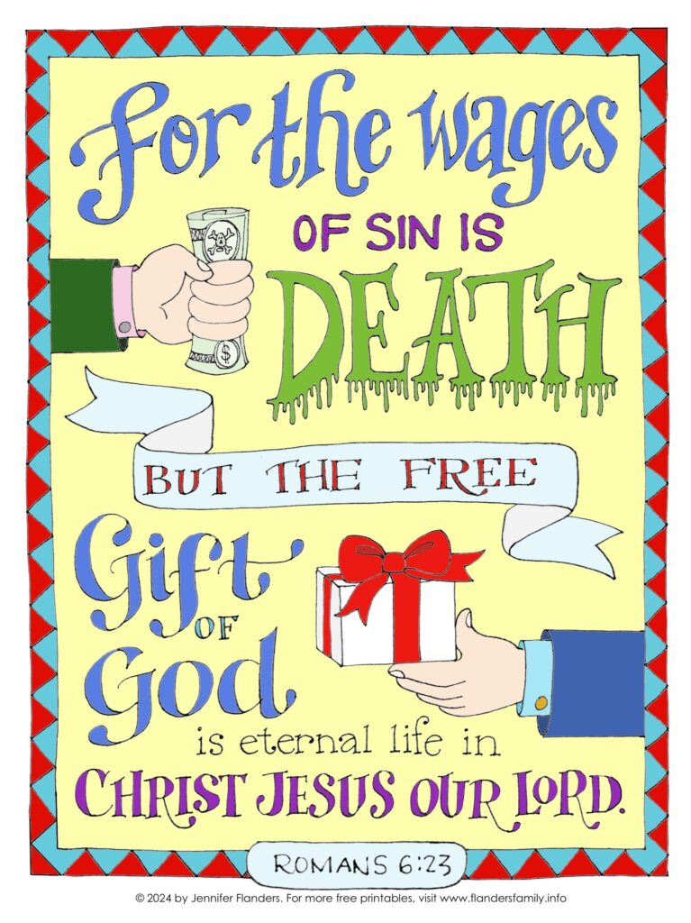 Wages of Sin Coloring Page - Flanders Family Home Life