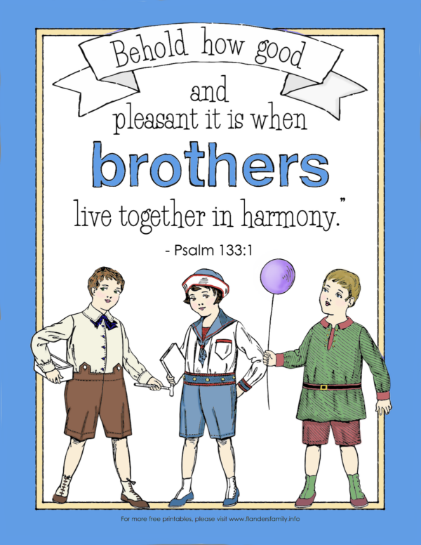 Living in Harmony Coloring Page - Flanders Family Home Life