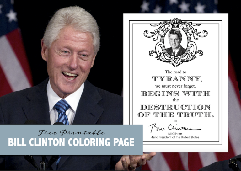 Bill Clinton Coloring Page (& a Quote I Actually Agree with) - Flanders ...